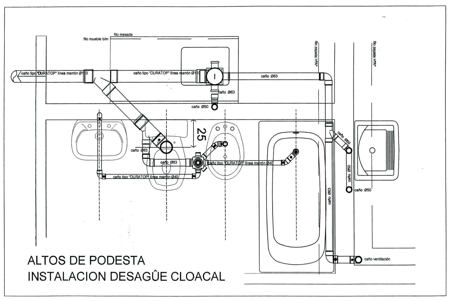 00_Detalle-Inst_desague_cloacal | Estudio Arq. Carlos Paredes
